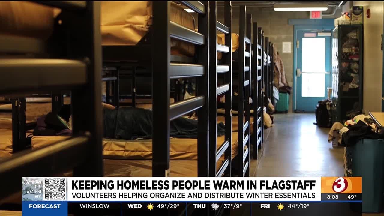 Flagstaff shelters working to keep homeless warm during cold snap - YouTube