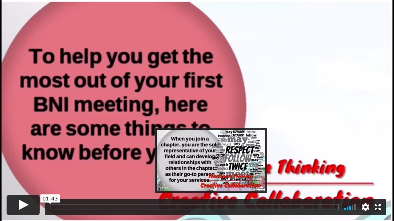 What you need to Know before you Go... to a #BNI Chapter meeting - YouTube