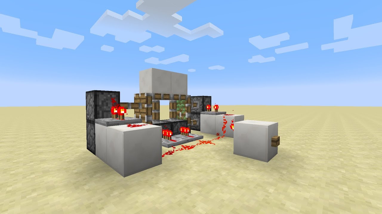 Minecraft:::Redstone Tutorial:::Hiden Trapdoor - YouTube