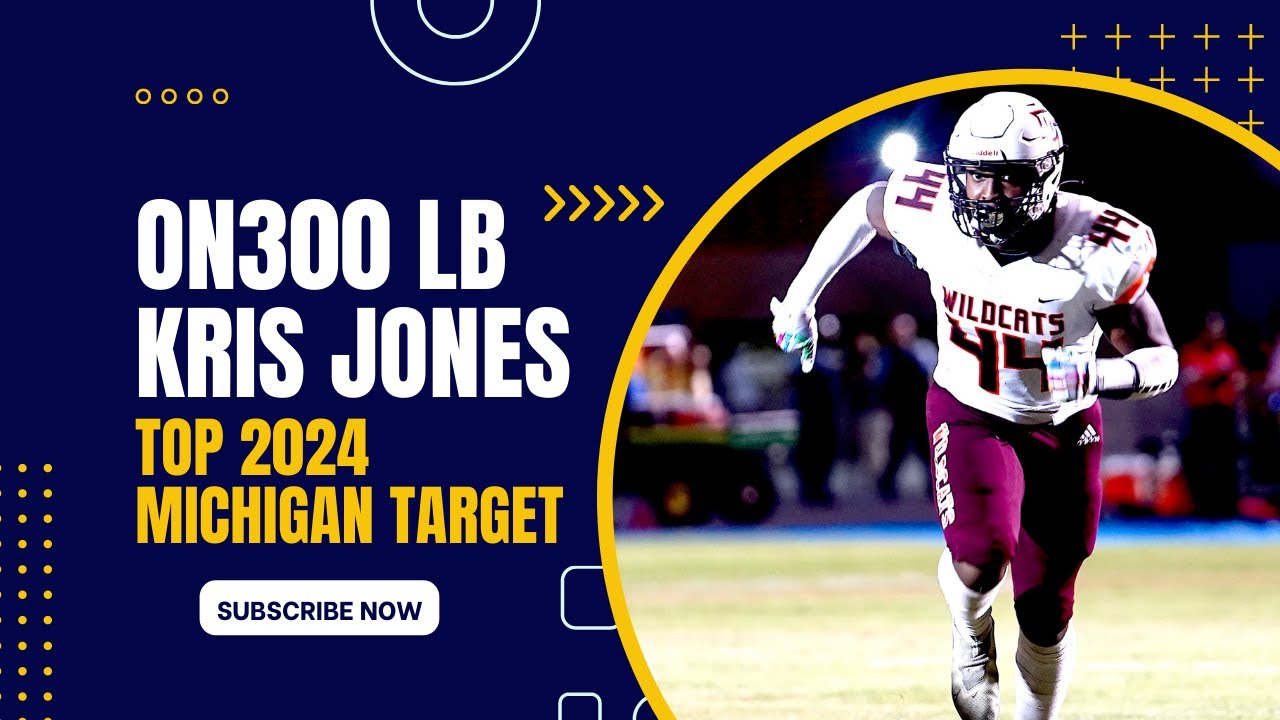 Michigan A TOP SCHOOL for Kris Jones - ⭐️⭐️⭐️⭐️ LB | Highlights ...