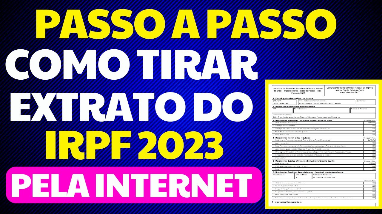 INSS - EXTRATO PARA IMPOSTO DE RENDA 2023 - PASSO A PASSO DE COMO TIRAR PELA INTERNET - YouTube