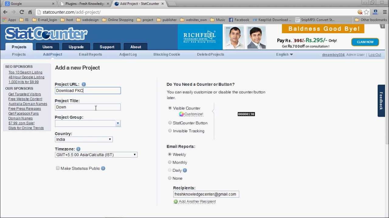 How to install statcounter code on WordPress website: Anonymous website ...