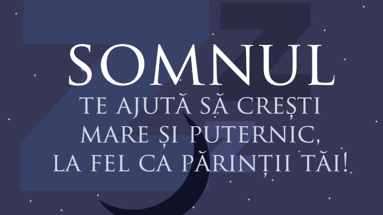 Importanta somnului la copii - YouTube