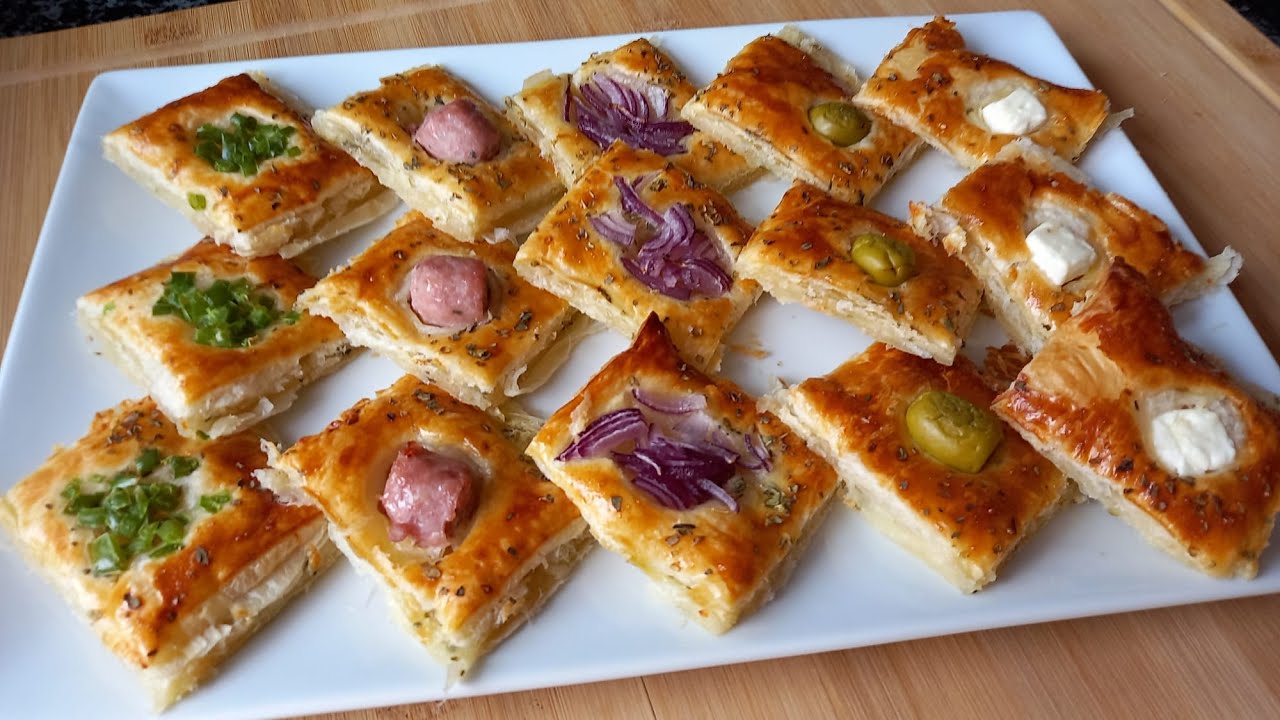 Canapés fáciles, ricos y rápidos para Navidad. Canapés de hojaldre muy ...