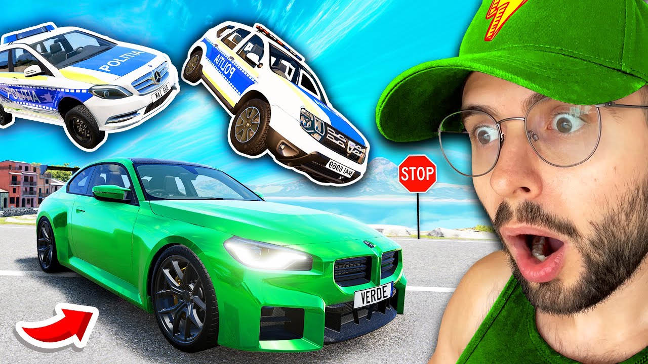 Fugim de POLITIE doar cu DOAR MASINI VERZI - YouTube