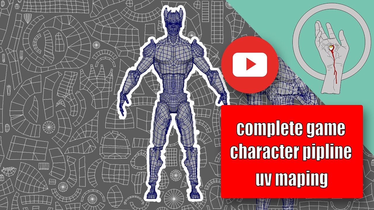 complete game character pipeline (part 4) uv maping - YouTube