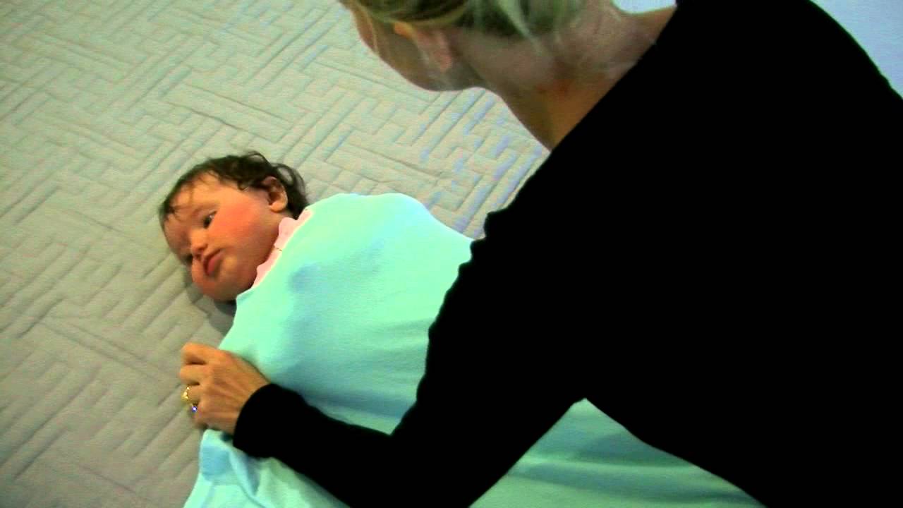 How To Wrap a Baby - Arms Across Chest - YouTube