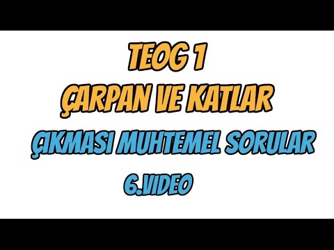TEOG 1 Çarpanlar ve Katlar 6.Video Çıkması Muhtemel Sorular