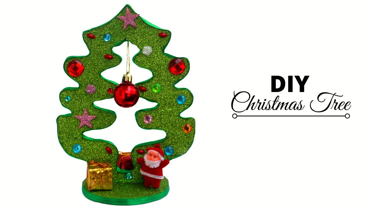 DIY Christmas Tree Decoration Idea | Glitter Foam Christmas Crafts ...