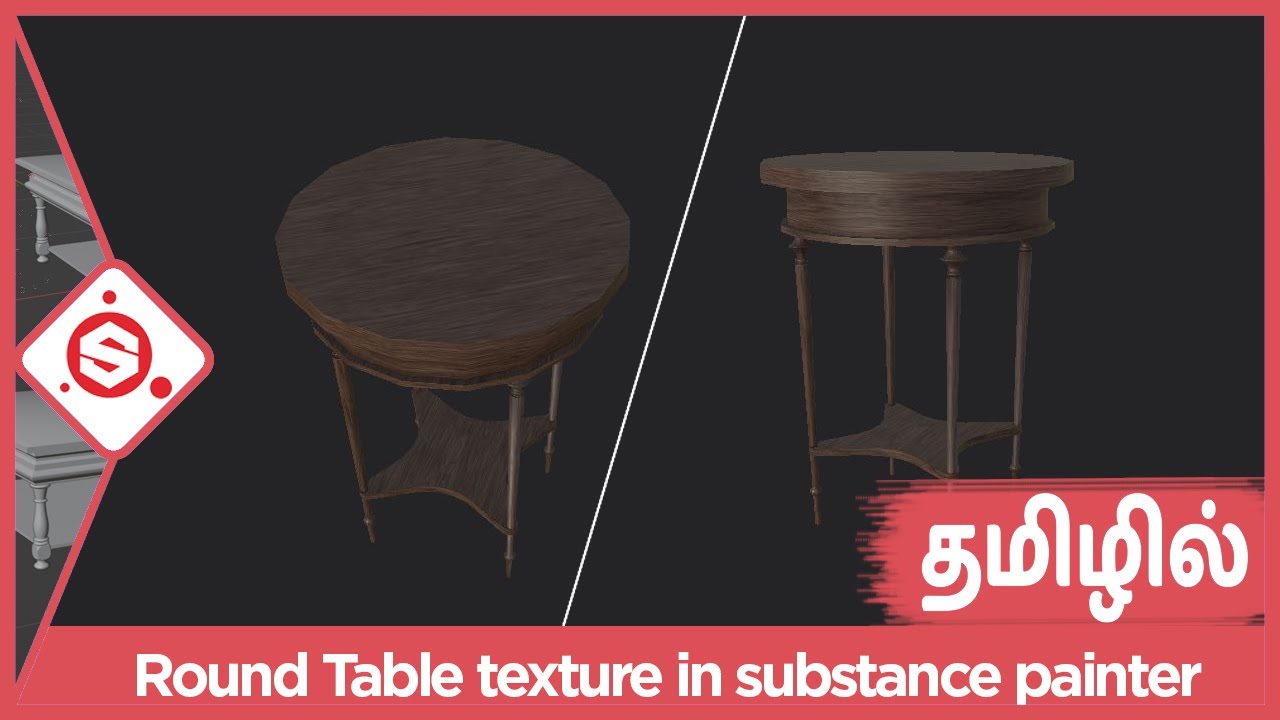Round table Texture in substance TAMIL | #substancepainter # ...