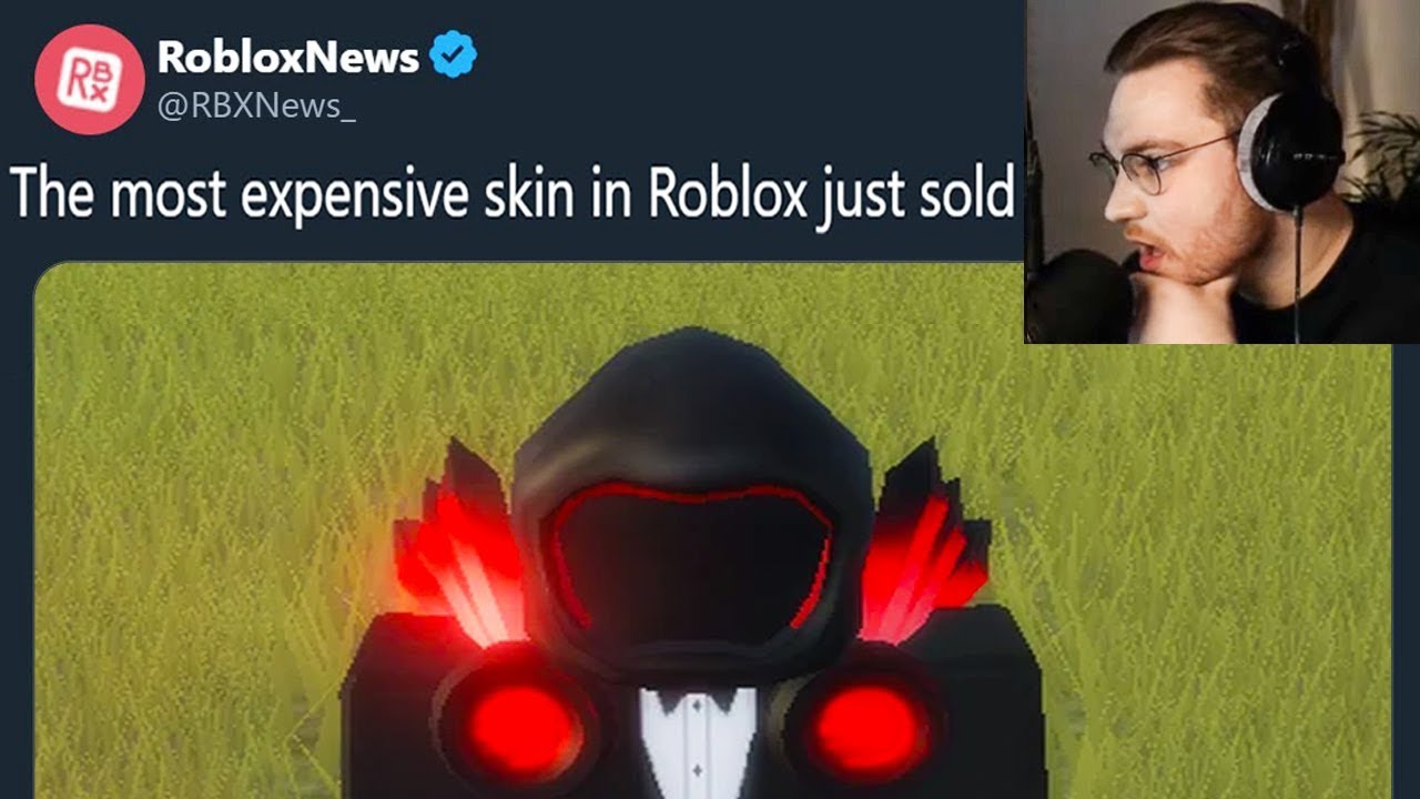 ohnepixel shocked by most expensive roblox skin ever sold - YouTube