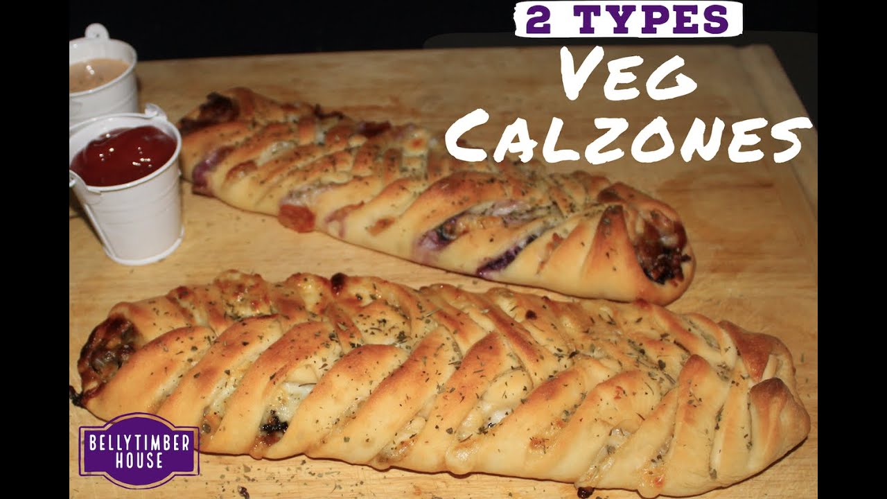 Easy Calzones: 2 Types | No-Yeast Veg Calzones Recipe | Easy Italian ...