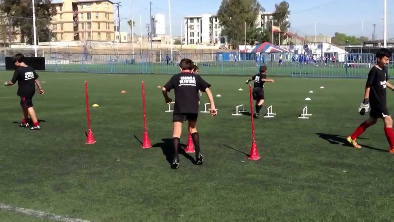 Coordinación motriz fútbol campamento - YouTube