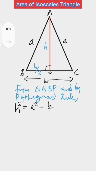 Area of an Isosceles Triangle | Formula Derivation - YouTube