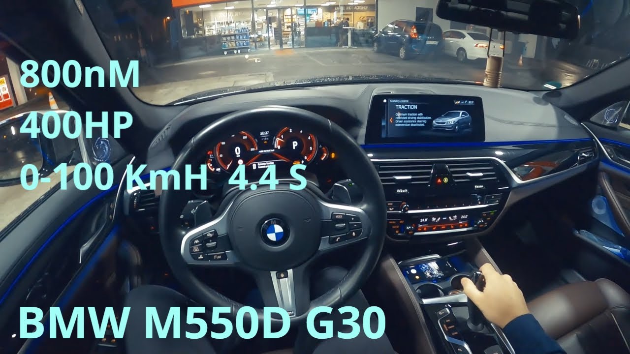 BMW M550d xDrive G30 - 400HP - 800nM - NIGHT DRIVE POV with AMBIENT ...