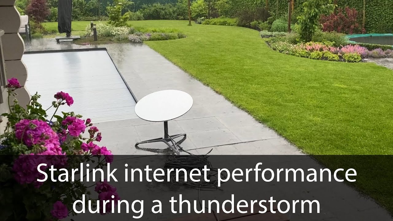 Starlink internet: performance during bad weather - YouTube