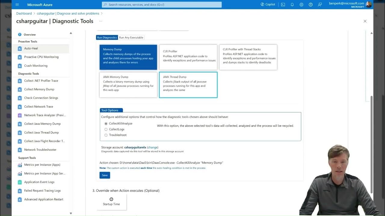 Capture an Azure App Service Windows InProcess Hang memory dump - YouTube