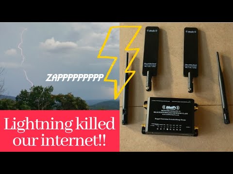 Lightning Strikes... Our Internet Solution - YouTube