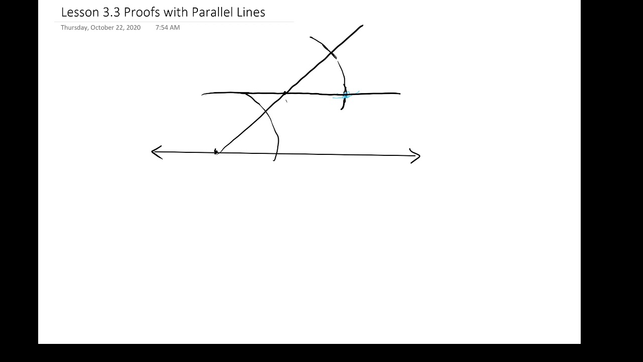 Geometry Lesson 3.3 Proofs with Parallel Lines - YouTube