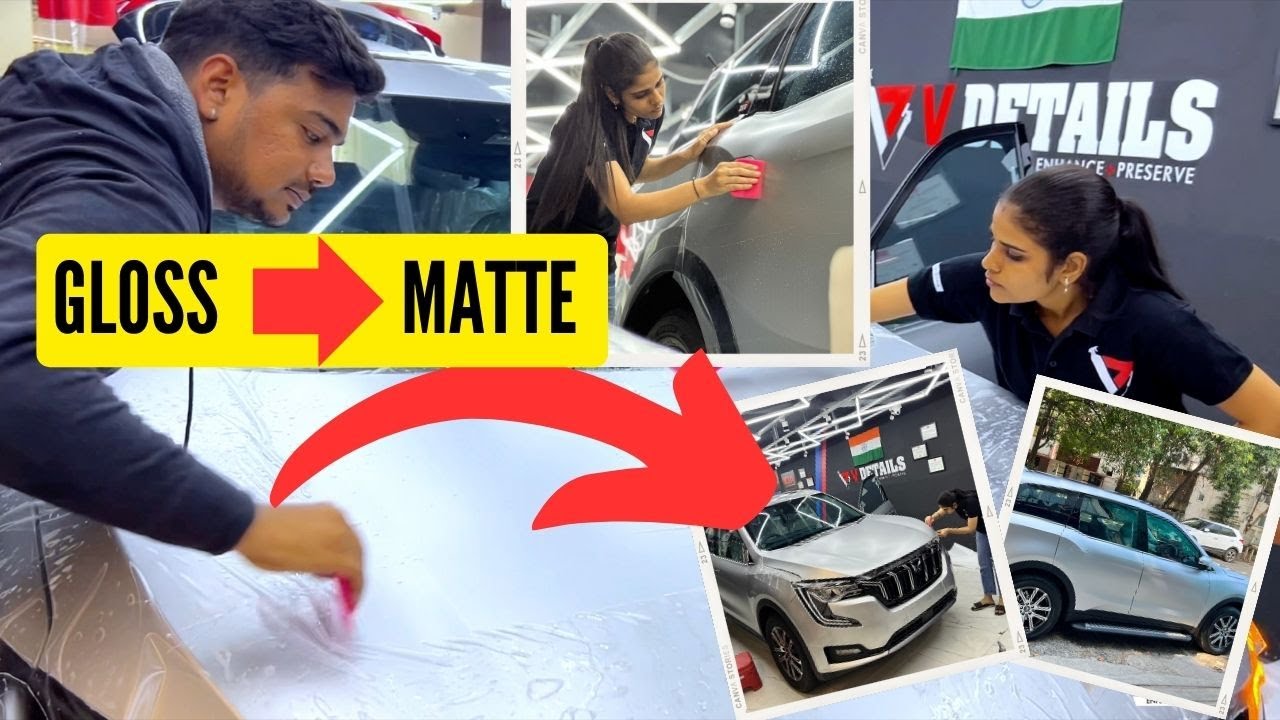 Matte PPF on Silver XUV700 | Car Detailing - Paint Protection Film in ...