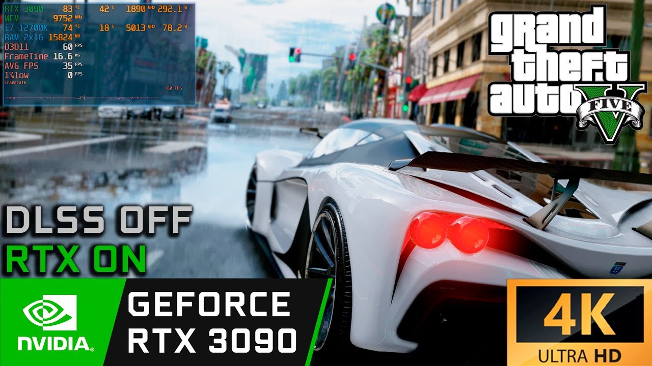 GTA V Ultra Realistic Graphics Mod | RTX 3090 24 GB + i7 12700K 5.0 GHz ...
