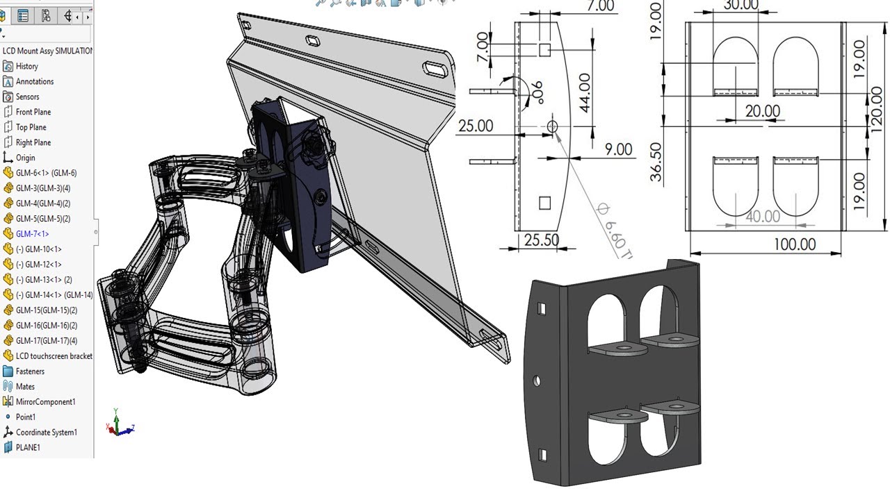 SolidWorks Tutorial for beginners | Solidworks Sheet metal | TV mount ...