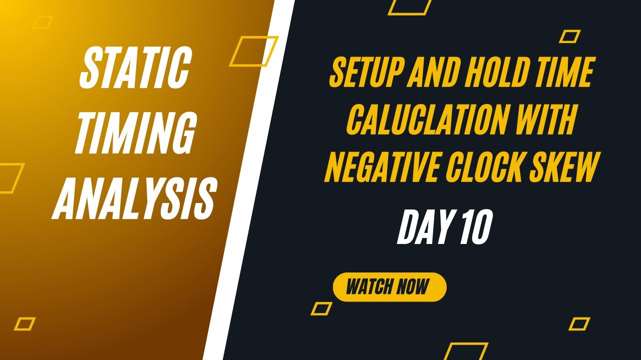Calculation of setup and hold time by considering negative skew ...