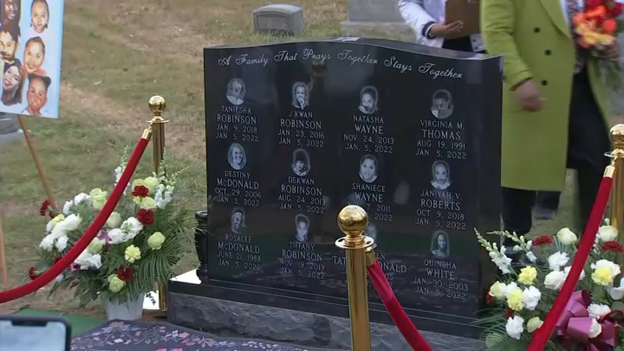 Headstone Honors 12 Victims Killed in Fairmount House Fire - YouTube