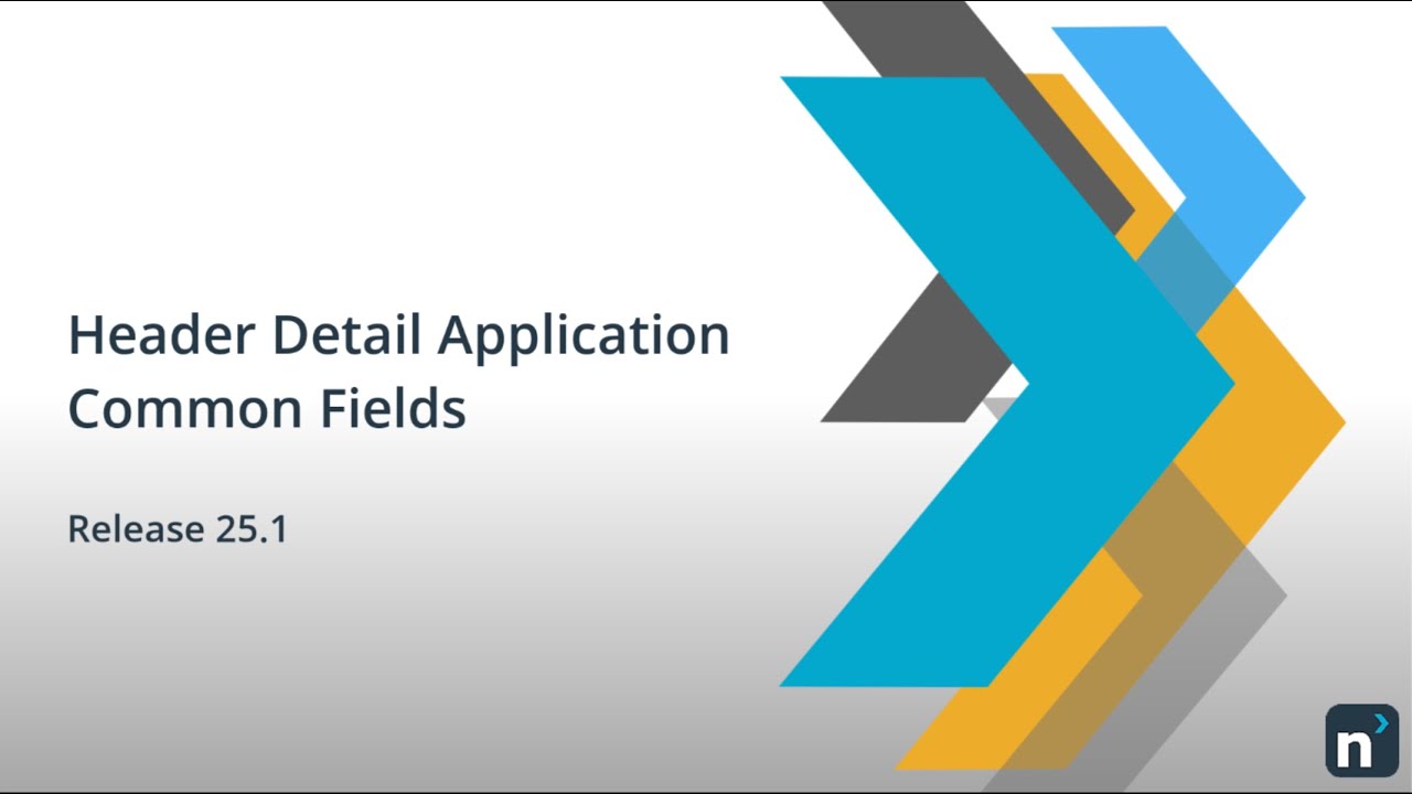 Header Detail Application Common Fields - YouTube