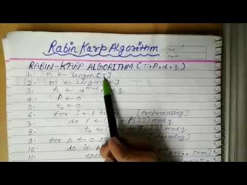 Rabin-Karp Algorithm in Design and analysis of Algorithm part-1 - YouTube