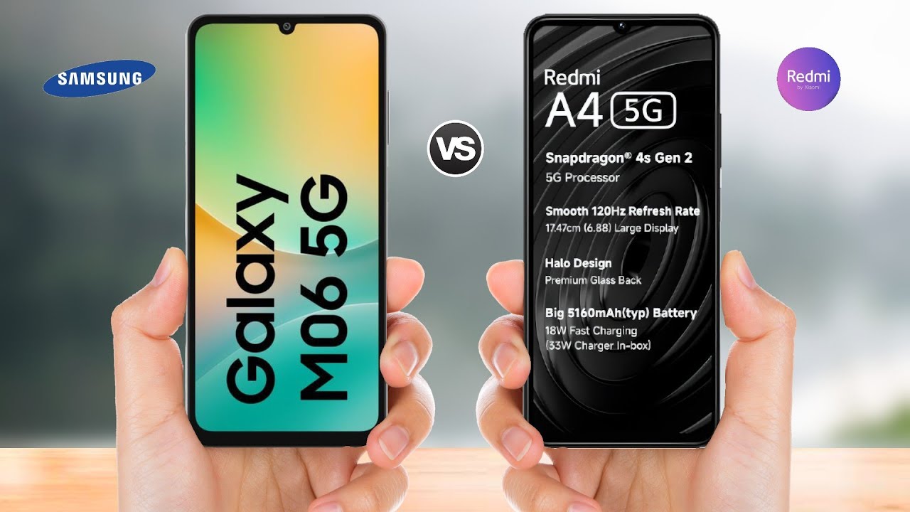 Samsung Galaxy M06 5g vs Redmi A4 5g || Full Comparison - YouTube
