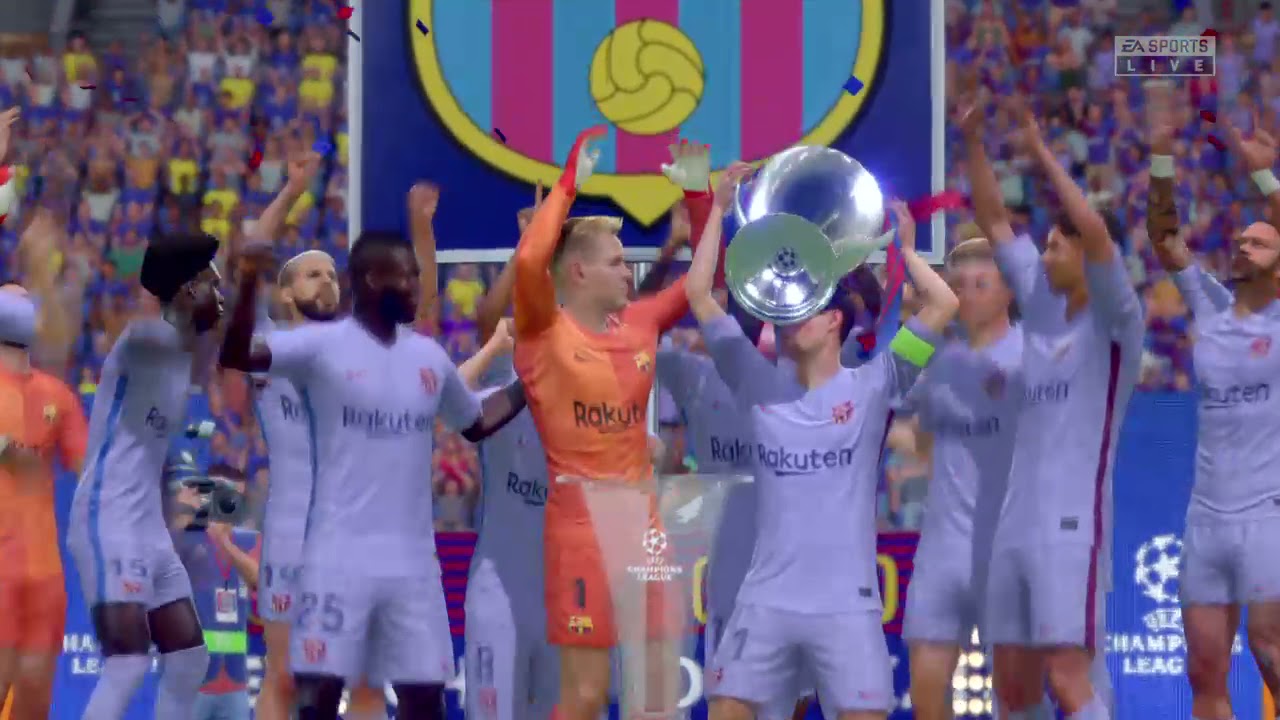 LIFTING THE UEFA CHAMPIONS LEAGUE TROPHY - YouTube