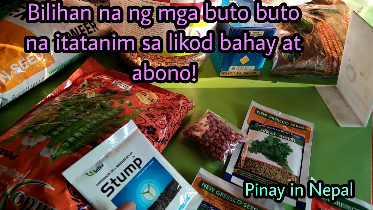 bilihan na Ng mga buto buto na itatanim sa likod bahay at abono! - YouTube