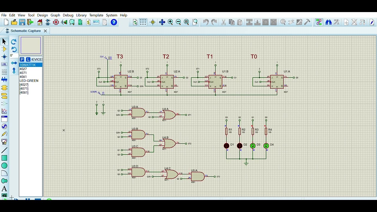 Practica 19 contador AIKEN con biestables tipo T - YouTube