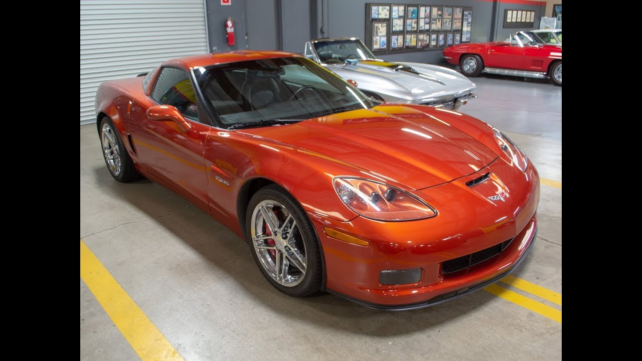 SOLD 2006 Sunset Orange orvette Z06, Ebony interior, 505hp and 2LZ for ...