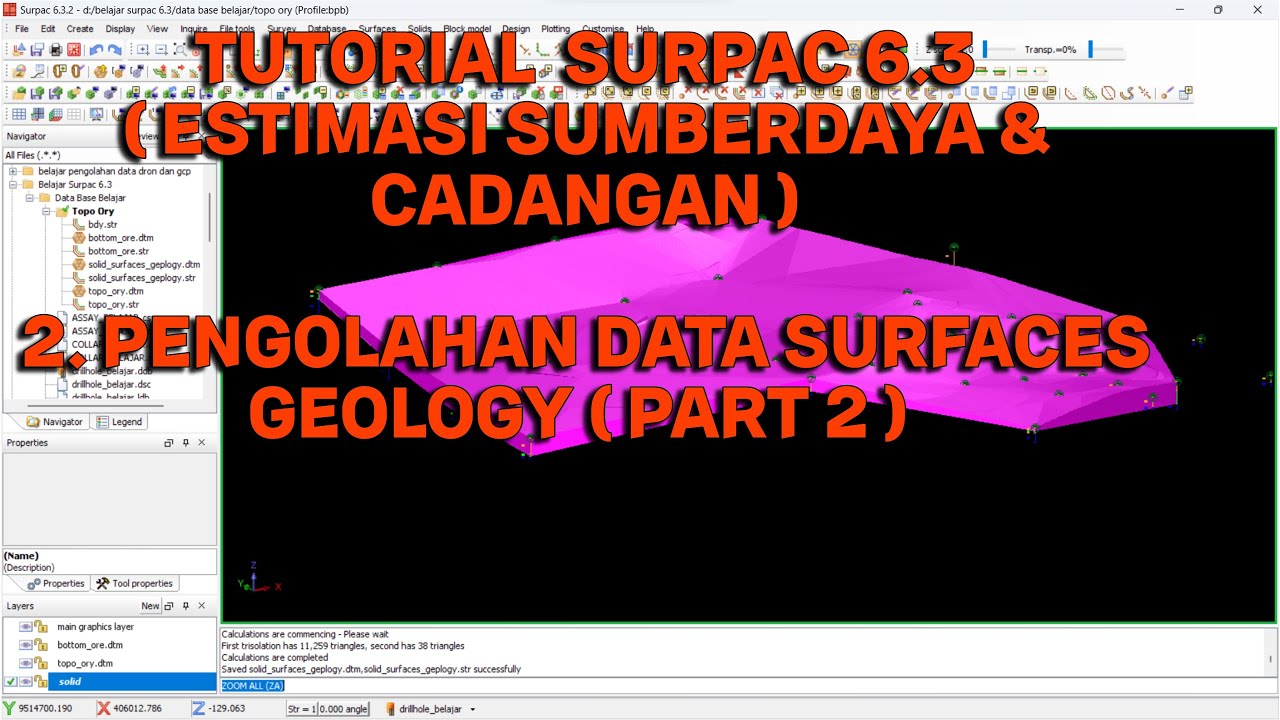 TUTORIAL ESTIMASI SUMBERDAYA & CADANGAN MENGGUNAKAN SURPAC ( PART 2 ) #education #videotutorial ...