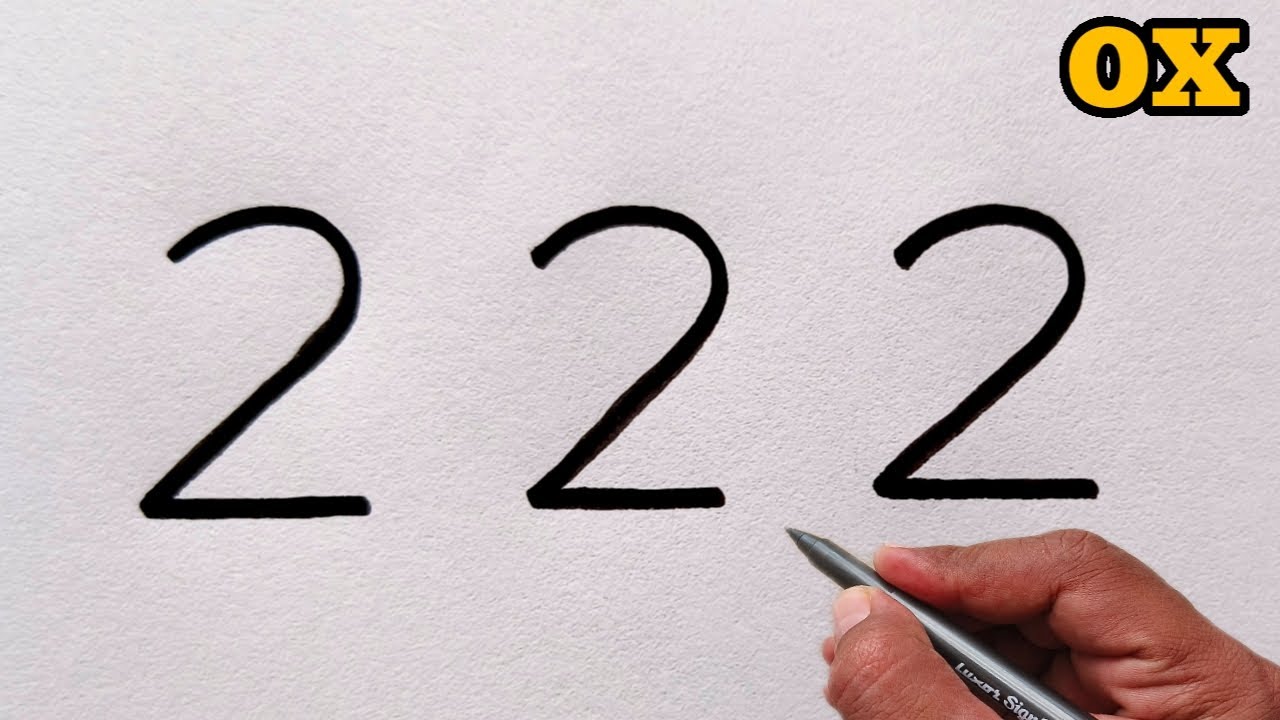 How to Draw raw OX From Number 222 | Bull Drawing Easy | Ox Drawing For ...