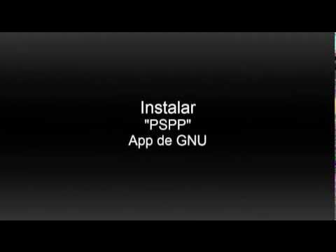 Tutorial para instalar app PSPP de GNU. Alternativa LO de SPSS - YouTube