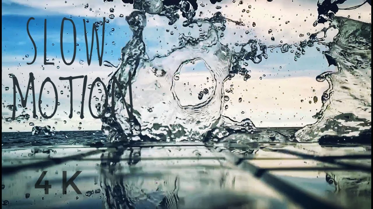 Slow motion video of water splash near beach side - YouTube