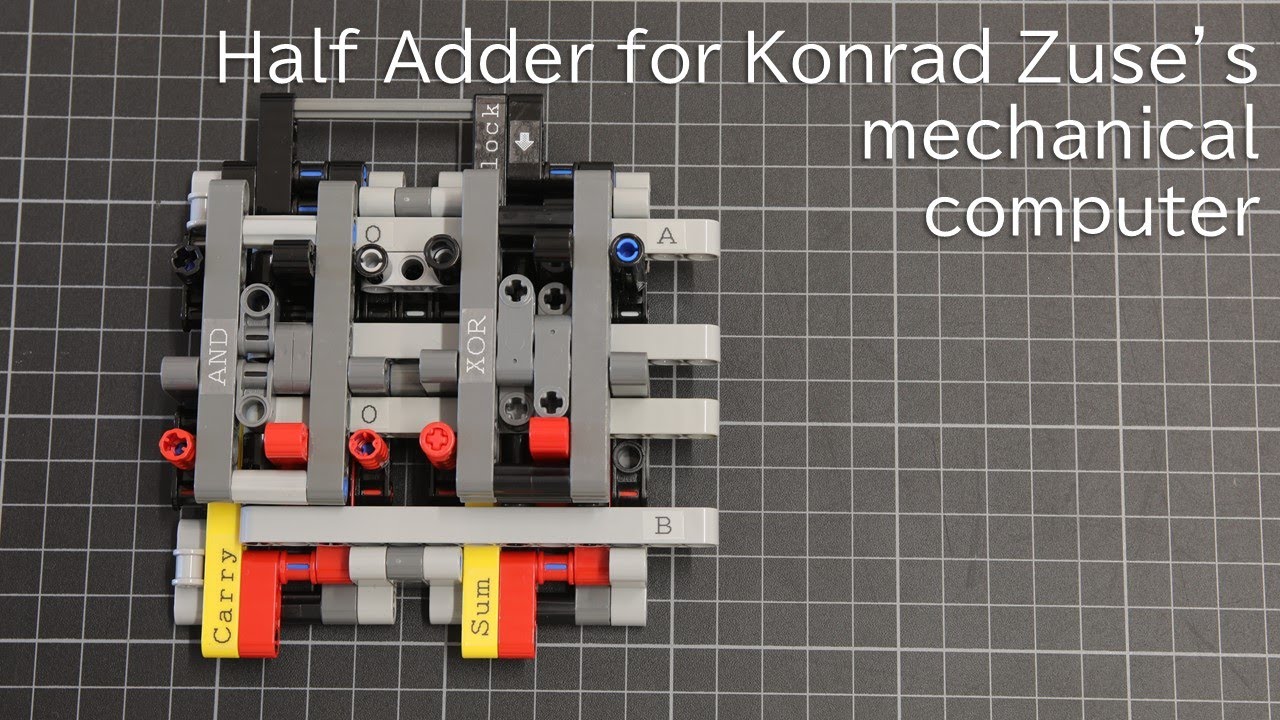 Mechanical "Half Adder" circuit for Konrad Zuse's mechanical computer ...