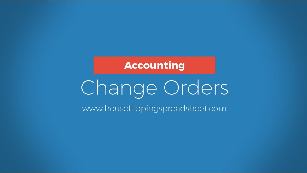 How to Track Change Orders - YouTube