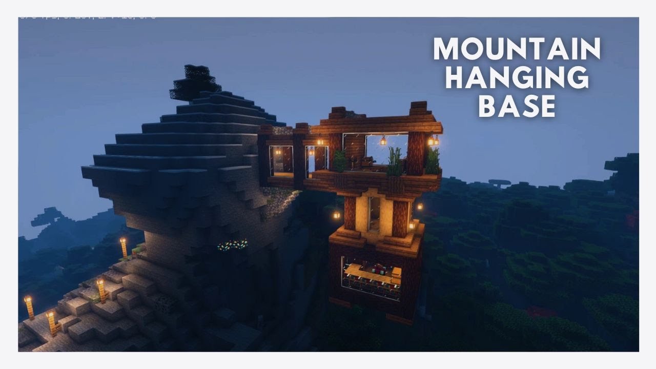 Minecraft: Mountain HANGING Base - YouTube