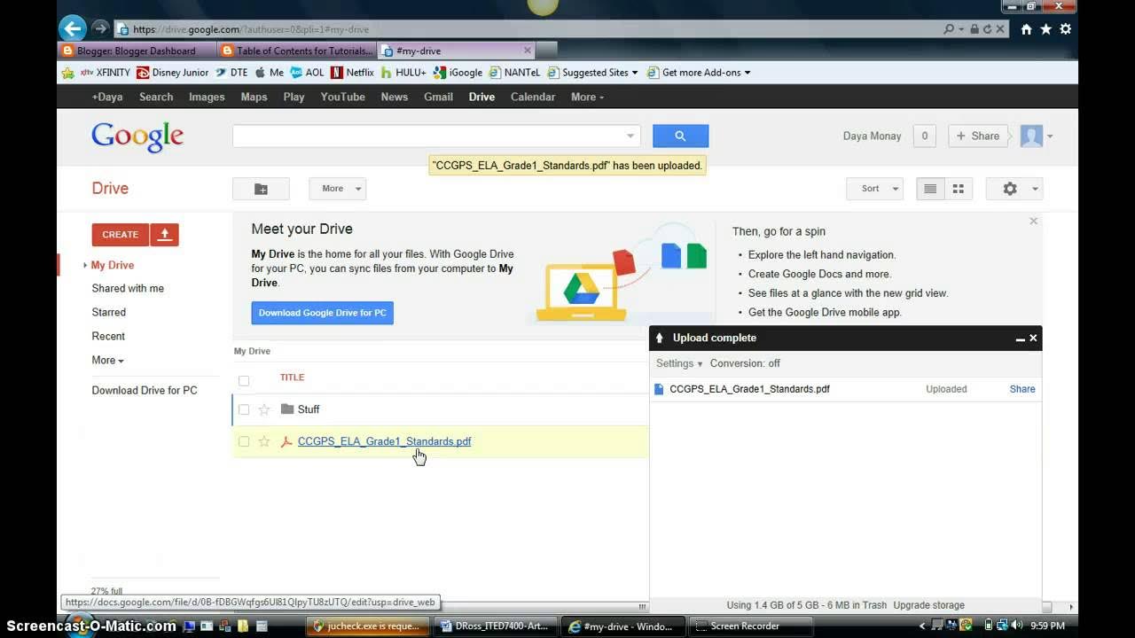 010a Google Drive--Creating/Uploading Docs - YouTube