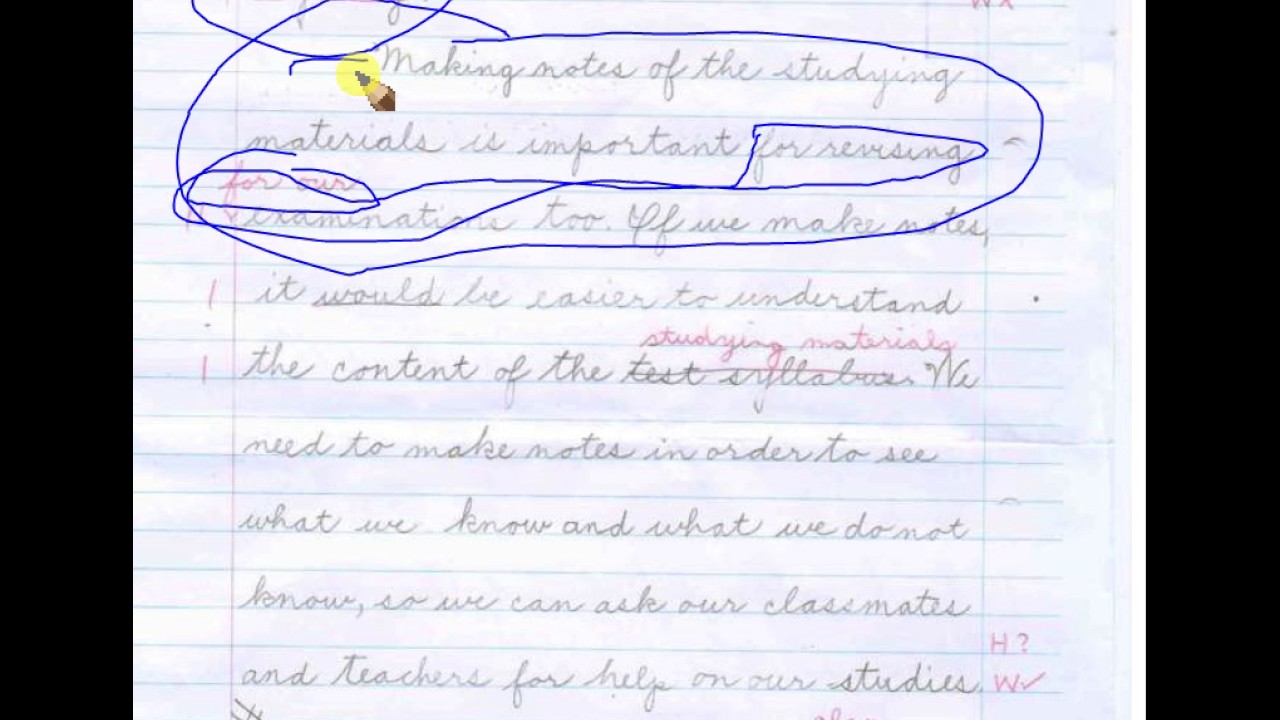 Writing Correction Part 2 of 4 - YouTube