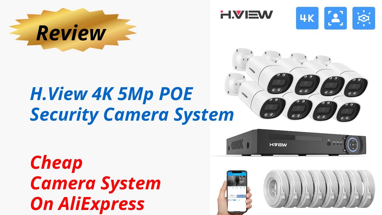 Review H.View 4K 5Mp POE Security Camera System 2024 - YouTube