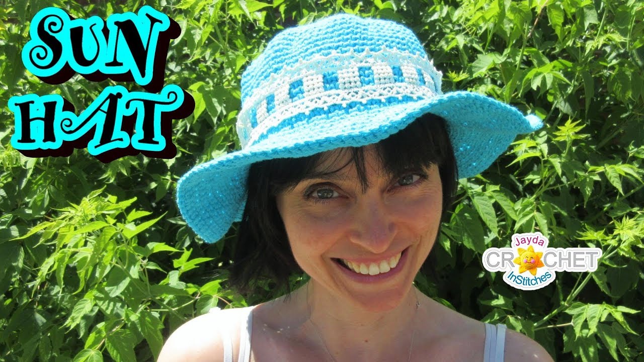 Sweet & Simple Sun Hat Crochet Pattern & Tutorial - YouTube
