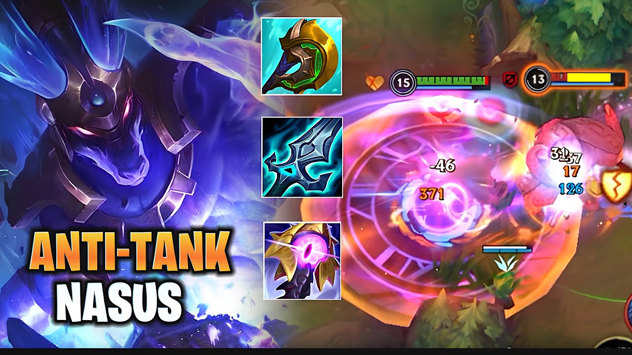 This anti-tank Nasus build shreds tanks in Wild Rift! Gameplay (Runes ...