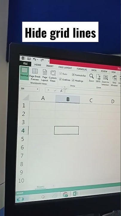hide gridlines in Excel - YouTube