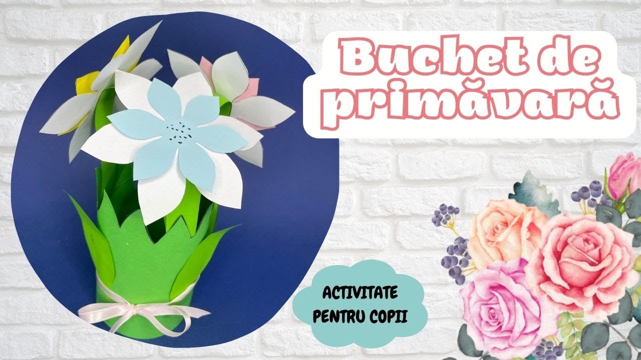 💐Buchet de flori - Lucru manual, Easy crafts for kids, DIY💐 - YouTube