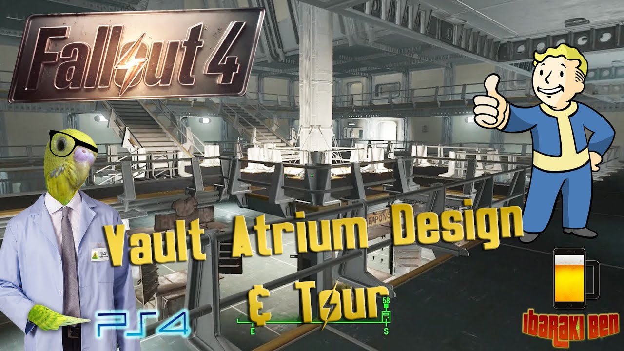 Fallout 4 - Perfect Settlements - Vault Atrium Design & Tour - YouTube